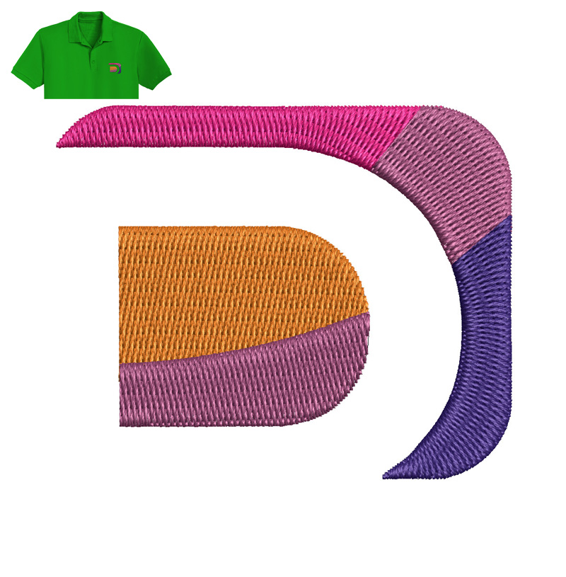 Multi color D Embroidery logo for Polo Shirt,logo Embroidery | Inspire ...