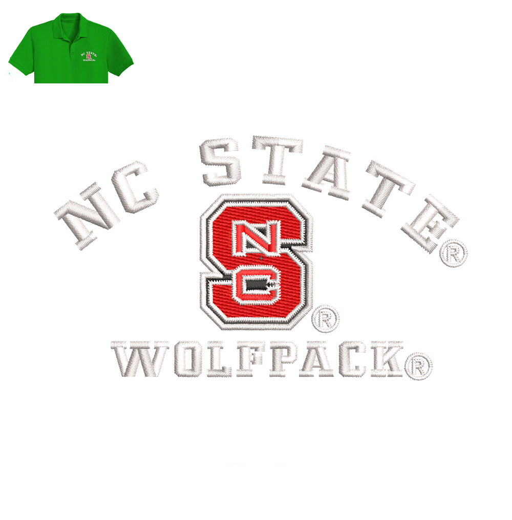 Nc State Embroidery logo for Polo Shirt ,logo Embroidery, Em - Inspire ...
