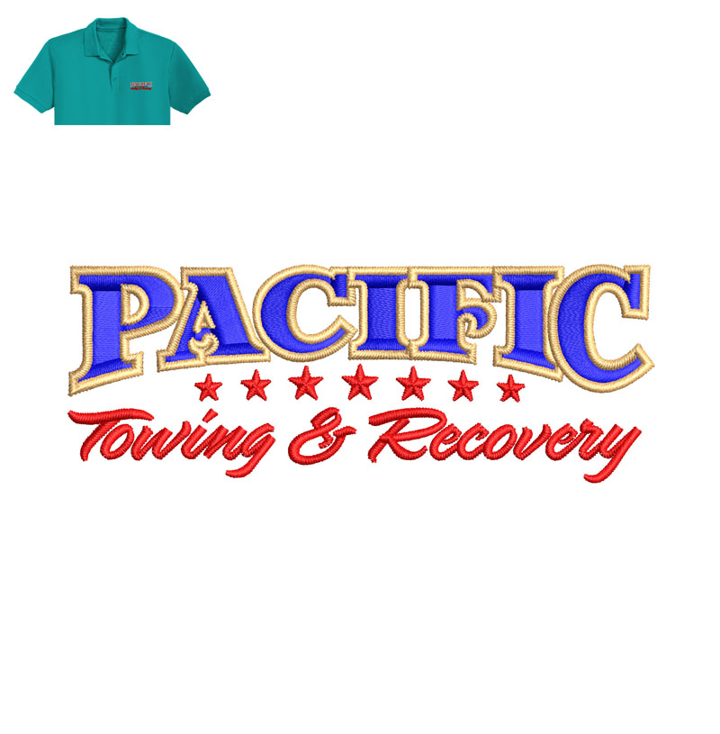 Pacifica Towing Recovery Embroidery logo for Polo Shirt,logo | Inspire ...