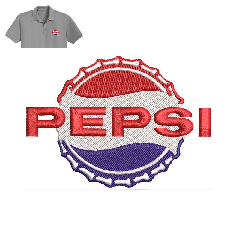 Pepsi Embroidery logo for polo shirt,logo Embroidery, Embroi | Inspire ...