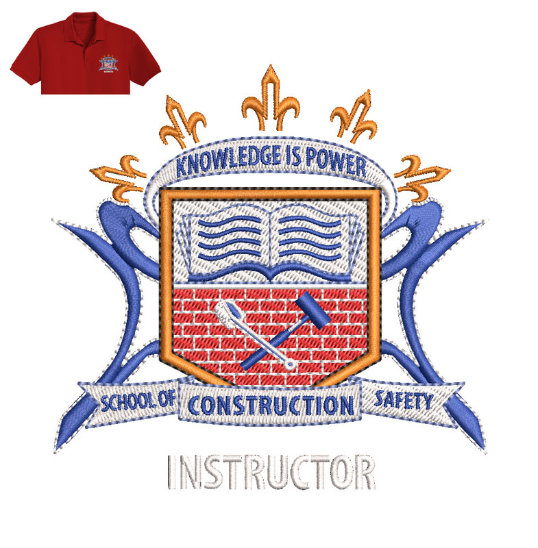 School Of Construction Safety Embroidery logo for Polo Shirt | Inspire ...