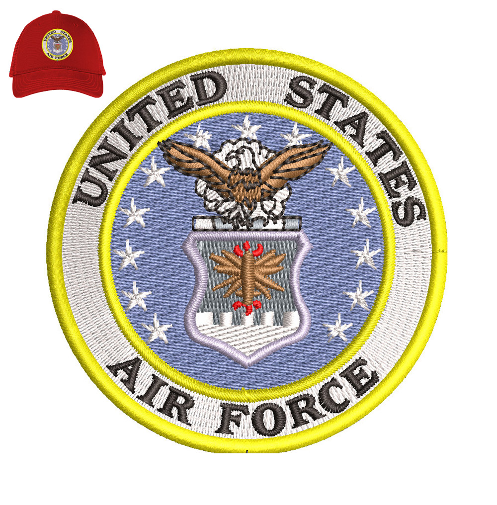 USA air force 3d puff Embroidery logo for Cap ,logo Embroide | Inspire ...