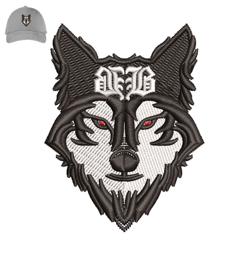 Wolf Head Embroidery logo for Cap,logo Embroidery, Embroider | Inspire ...