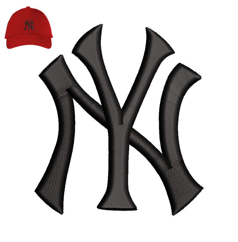 Yankees 3D puff Embroidery logo for Cap,logo Embroidery, Emb - Inspire ...