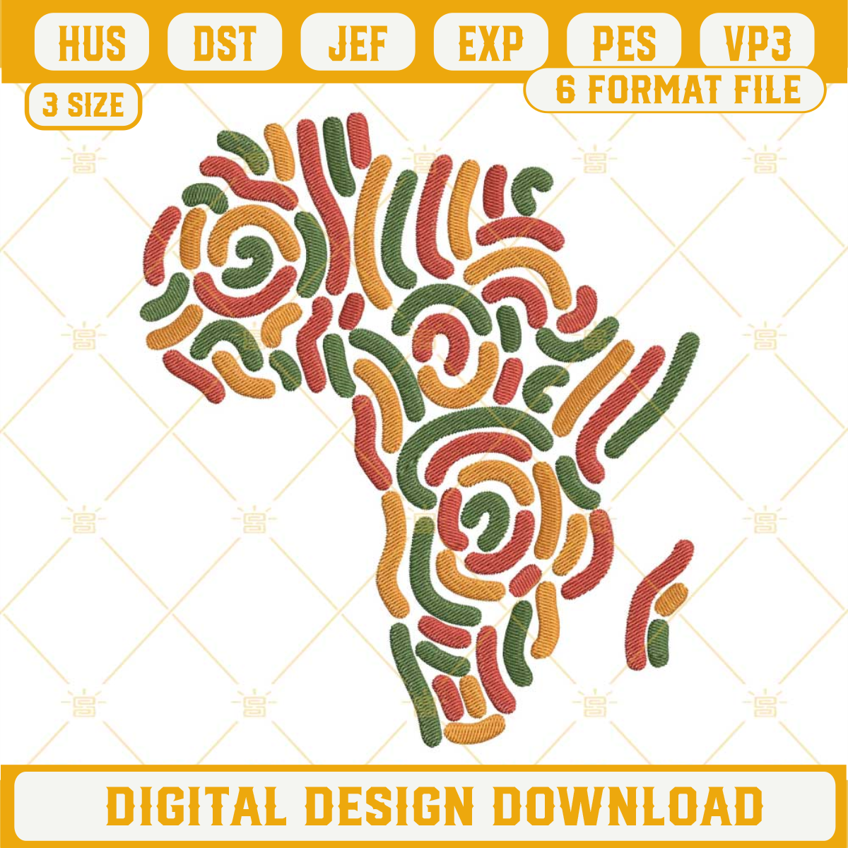 Africa Continent Art Machine Embroidery Design, Juneteenth E | Inspire ...