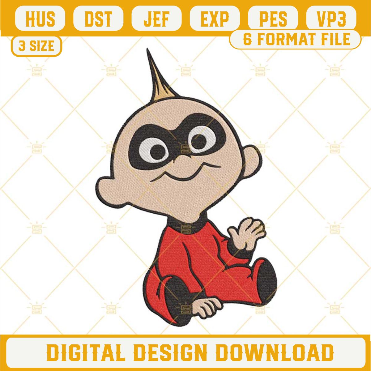 Baby Jack Jack Parr Embroidery Files, Incredibles Disney Emb | Inspire ...