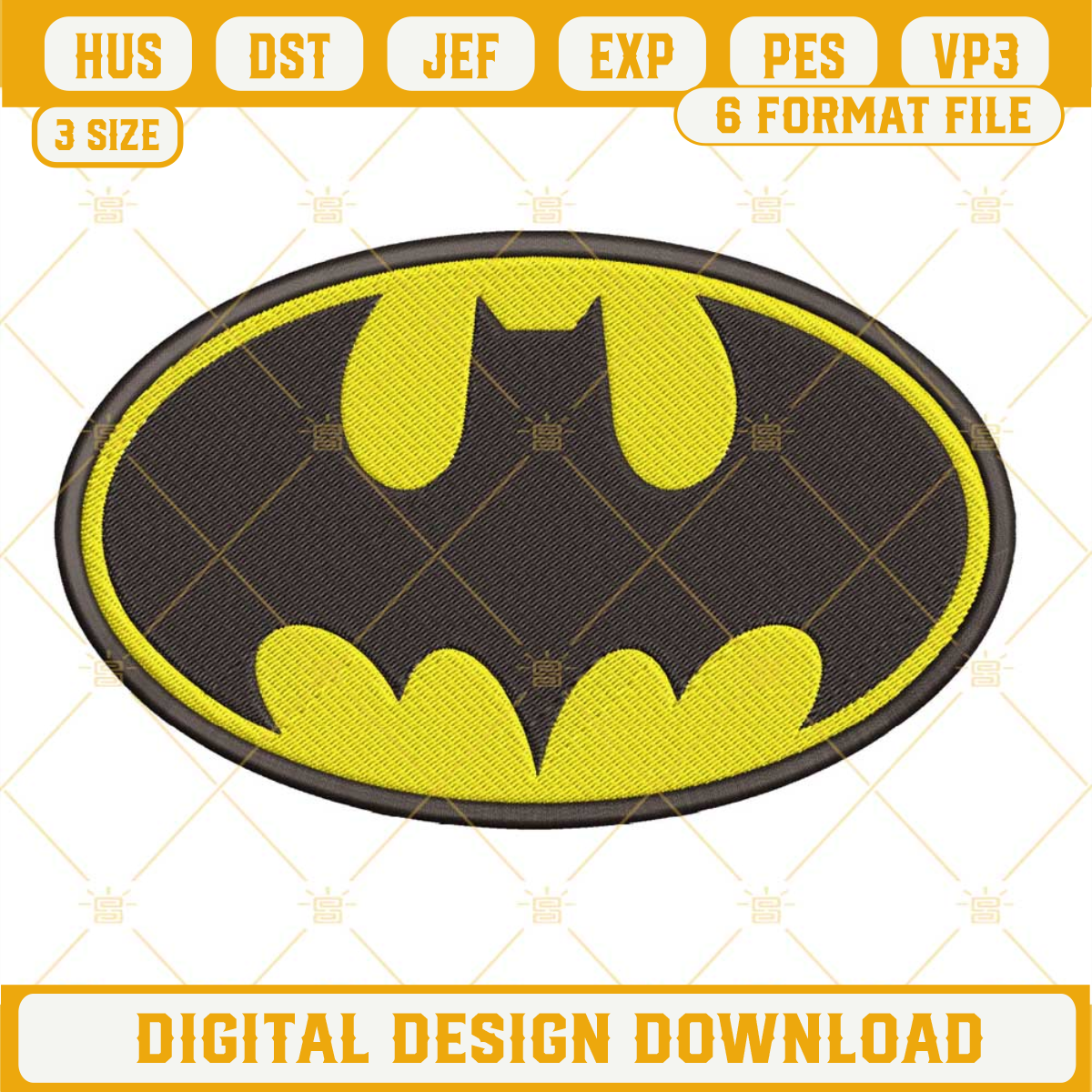 Batman Logo Embroidery Designs, Batman Machine Embroidery De - Inspire ...