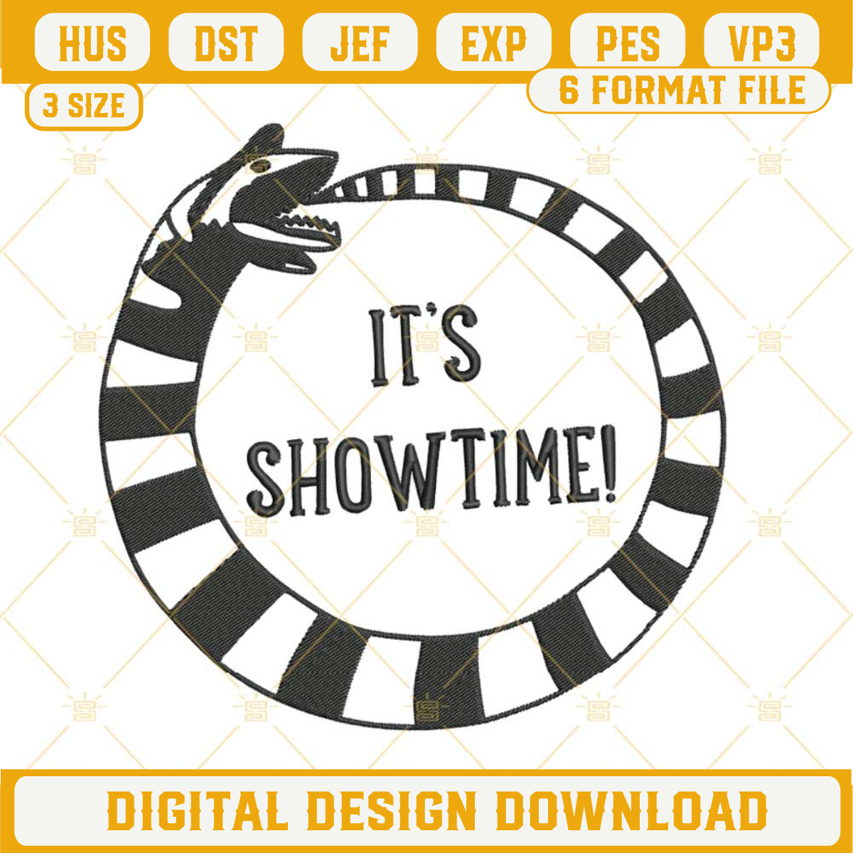 Beetlejuice Sandworm Its Showtime Embroidery Designs Files | Inspire Uplift