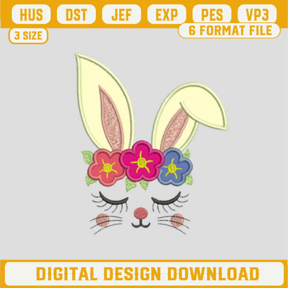Bunny Ears Design, Bunny Ears Embroidery Files, Bunny Machin | Inspire ...