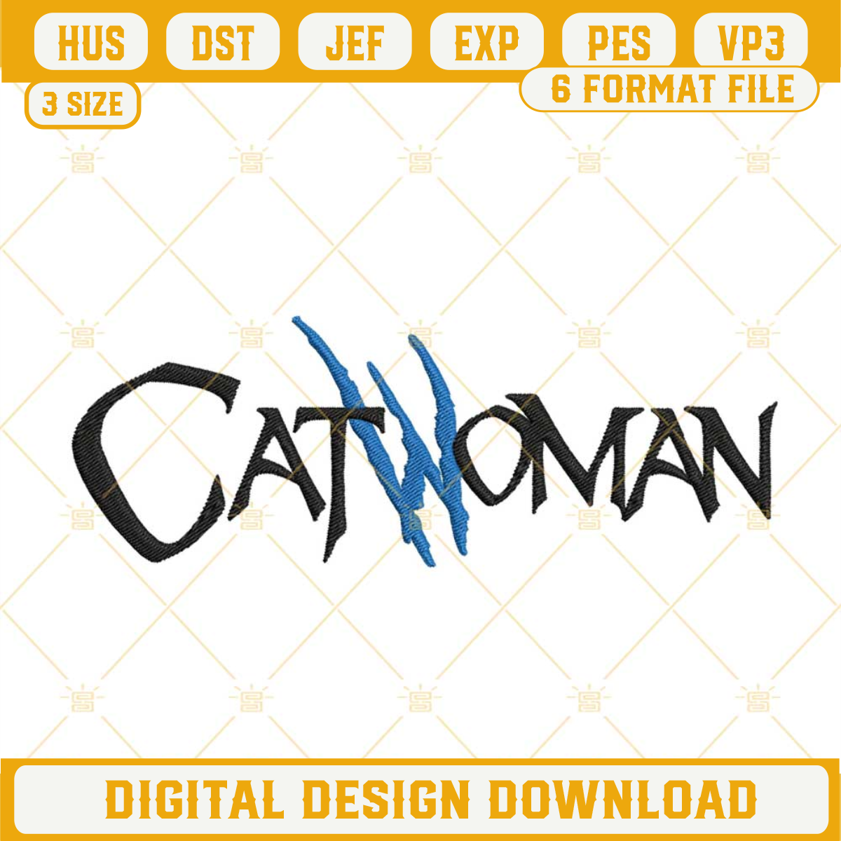 Catwoman Logo Embroidery Designs, Superhero DC Comics Machin | Inspire ...