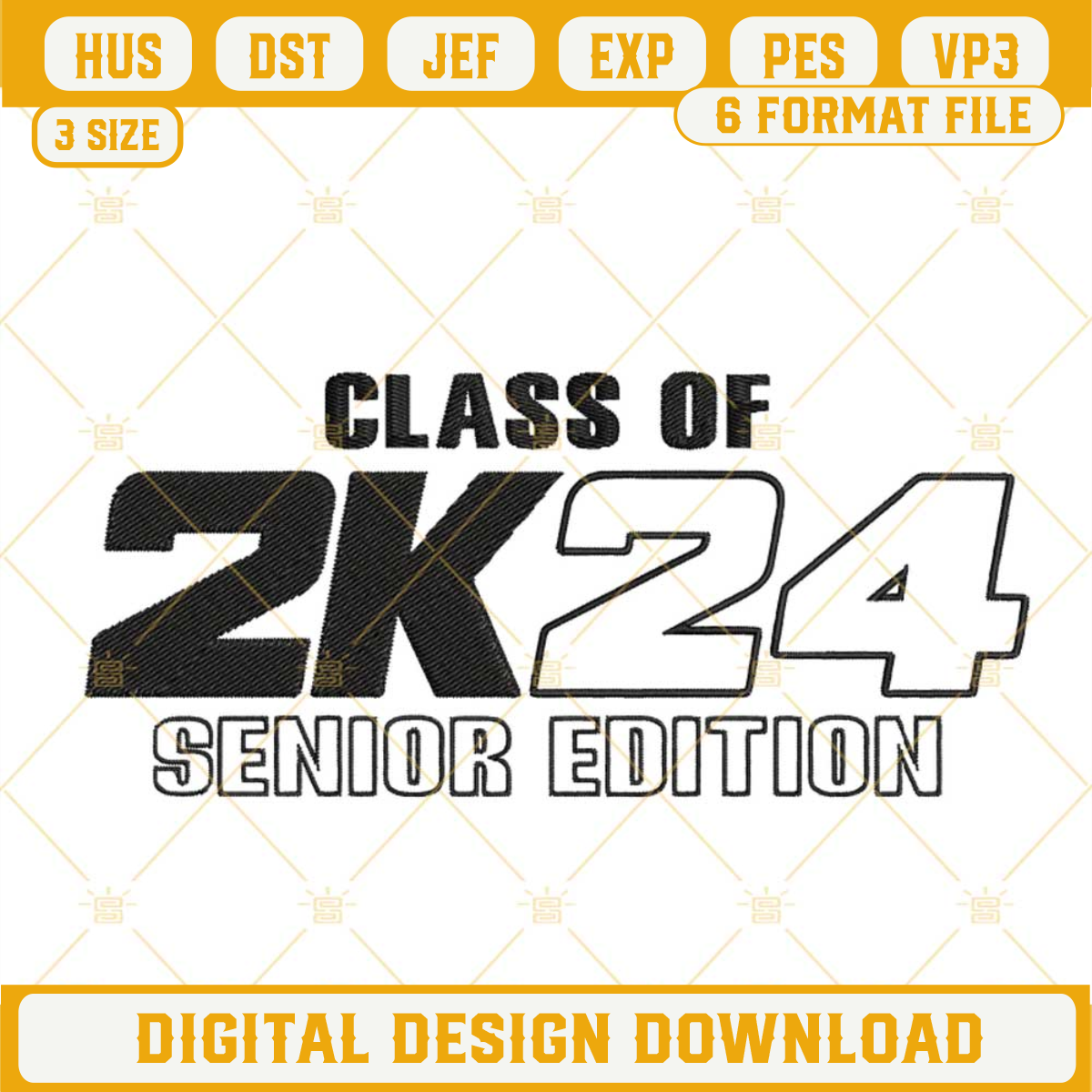 Class Of 2024 Senior Edition Embroidery Designs, Senior 2024 | Inspire ...