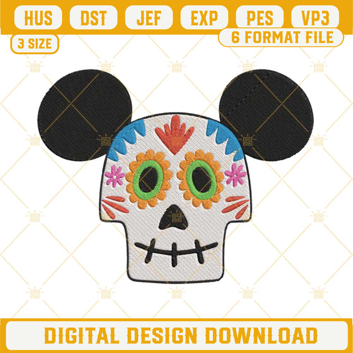 Coco Mickey Ears Embroidery Design Files | Inspire Uplift
