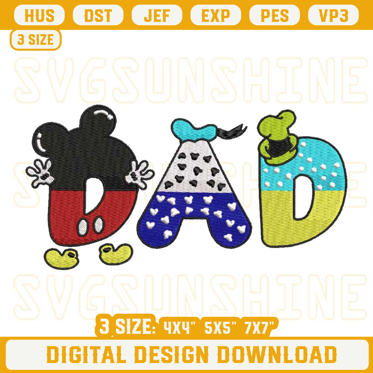 Disney Dad Embroidery Designs, Disney Fathers Day Embroidery - Inspire ...