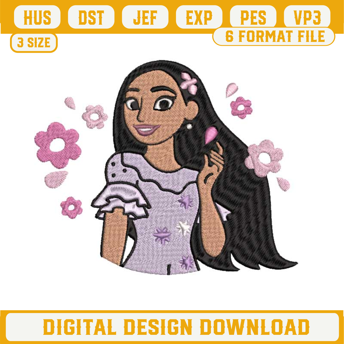 Disney Encanto Isabela Madrigal Embroidery Designs, Encanto | Inspire ...