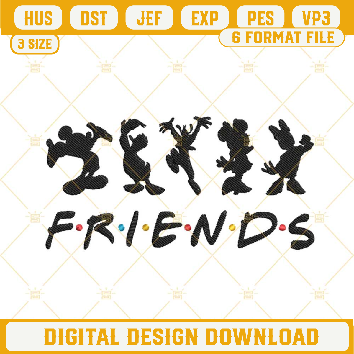 Disney Friends Embroidery Designs, Mickey Mouse Family Machi | Inspire ...