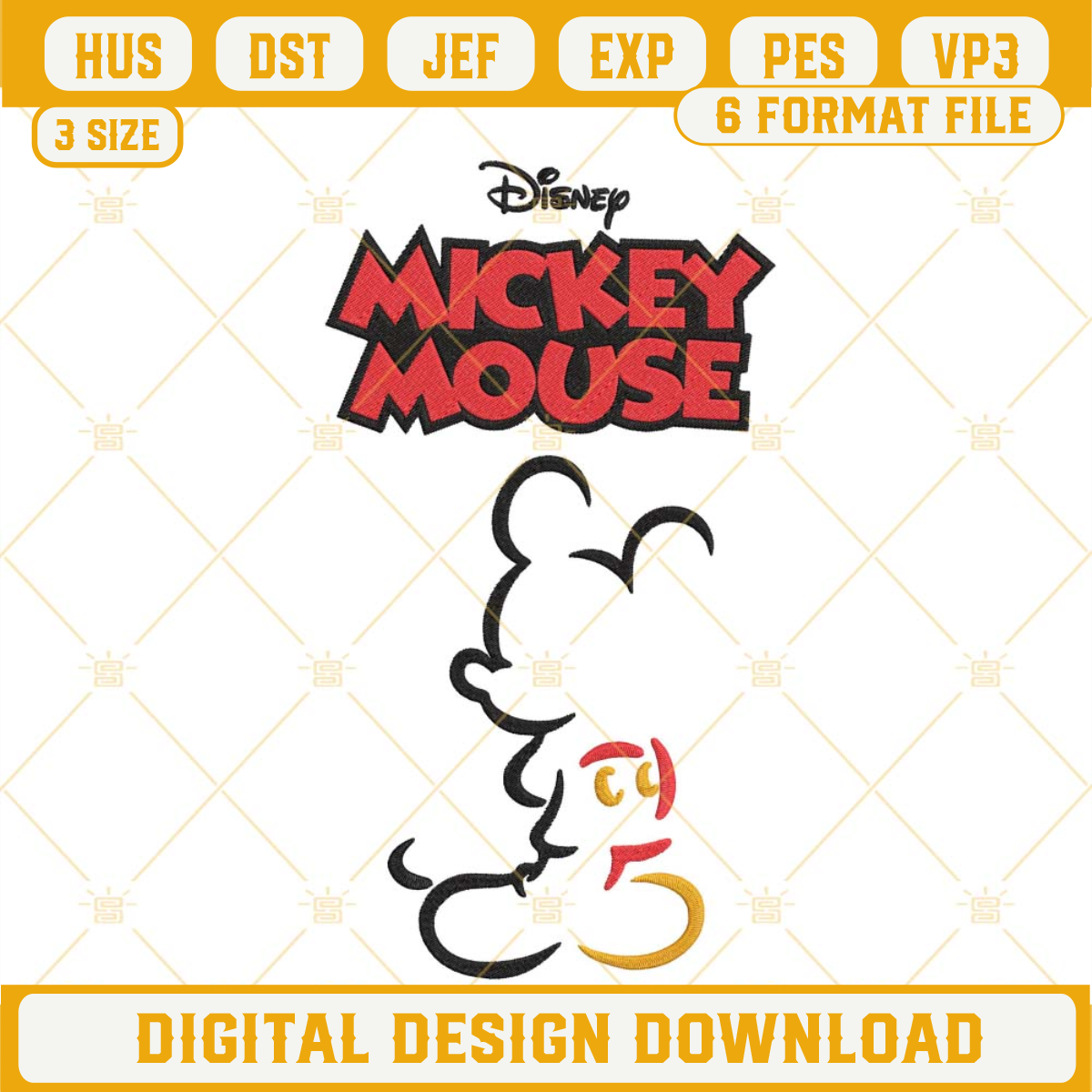 Disney Mickey Mouse Embroidery Design Files | Inspire Uplift