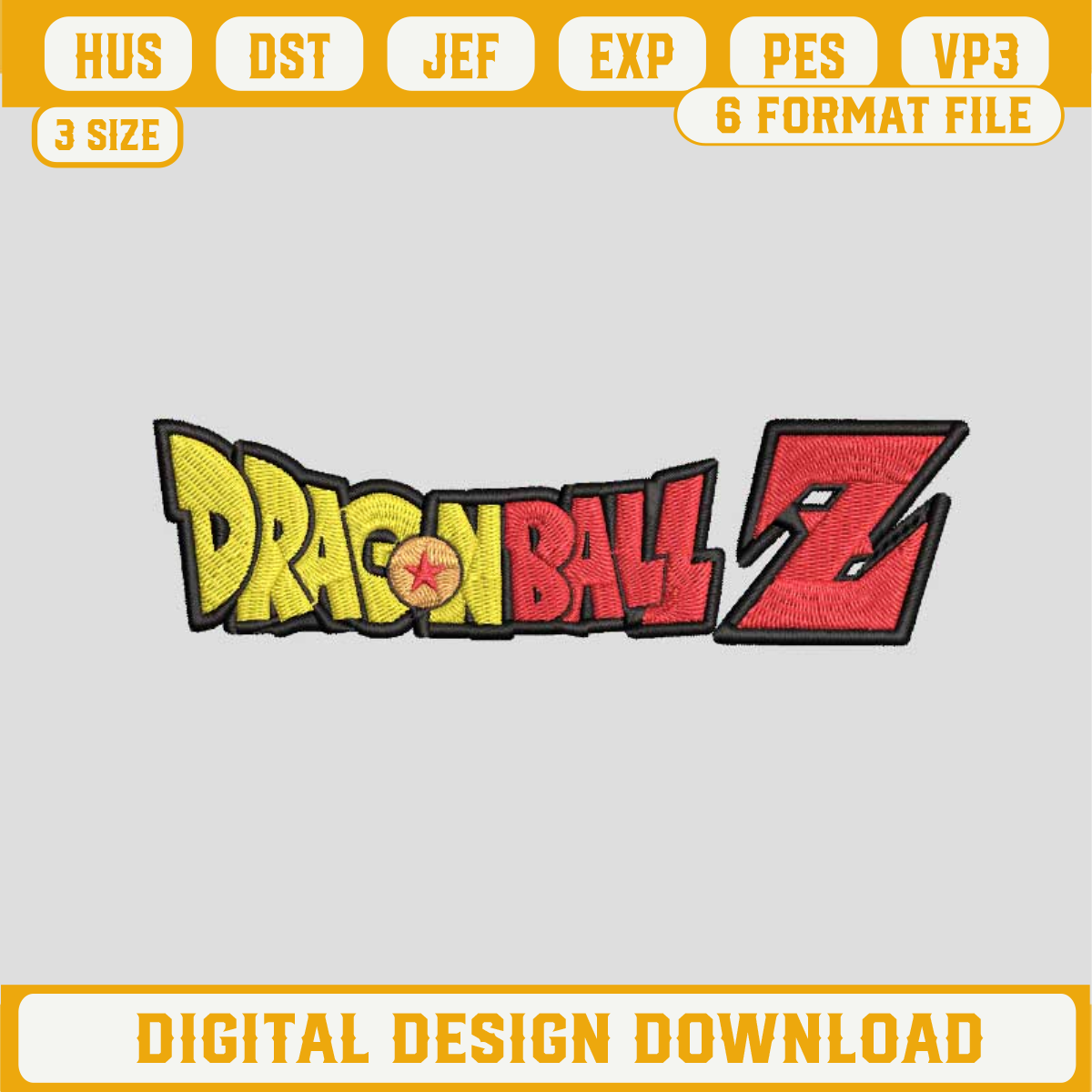 Dragon Ball Z Logo Embroidery Design, Dragon Ball Z Logo Mac | Inspire ...