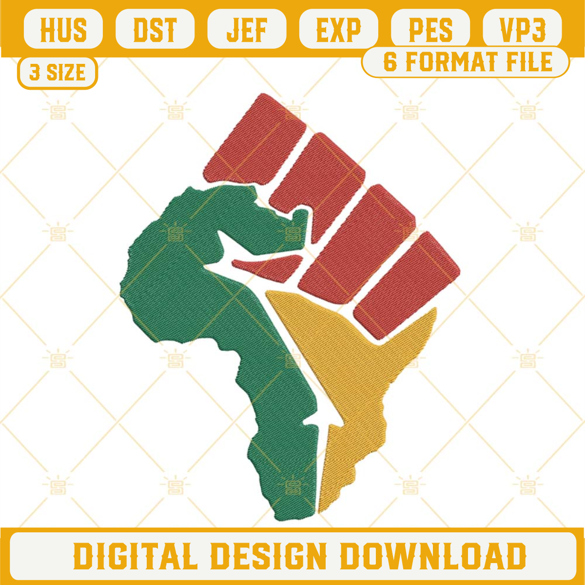 Fist Africa Hand Embroidery Designs, Africa Map Embroidery F | Inspire ...
