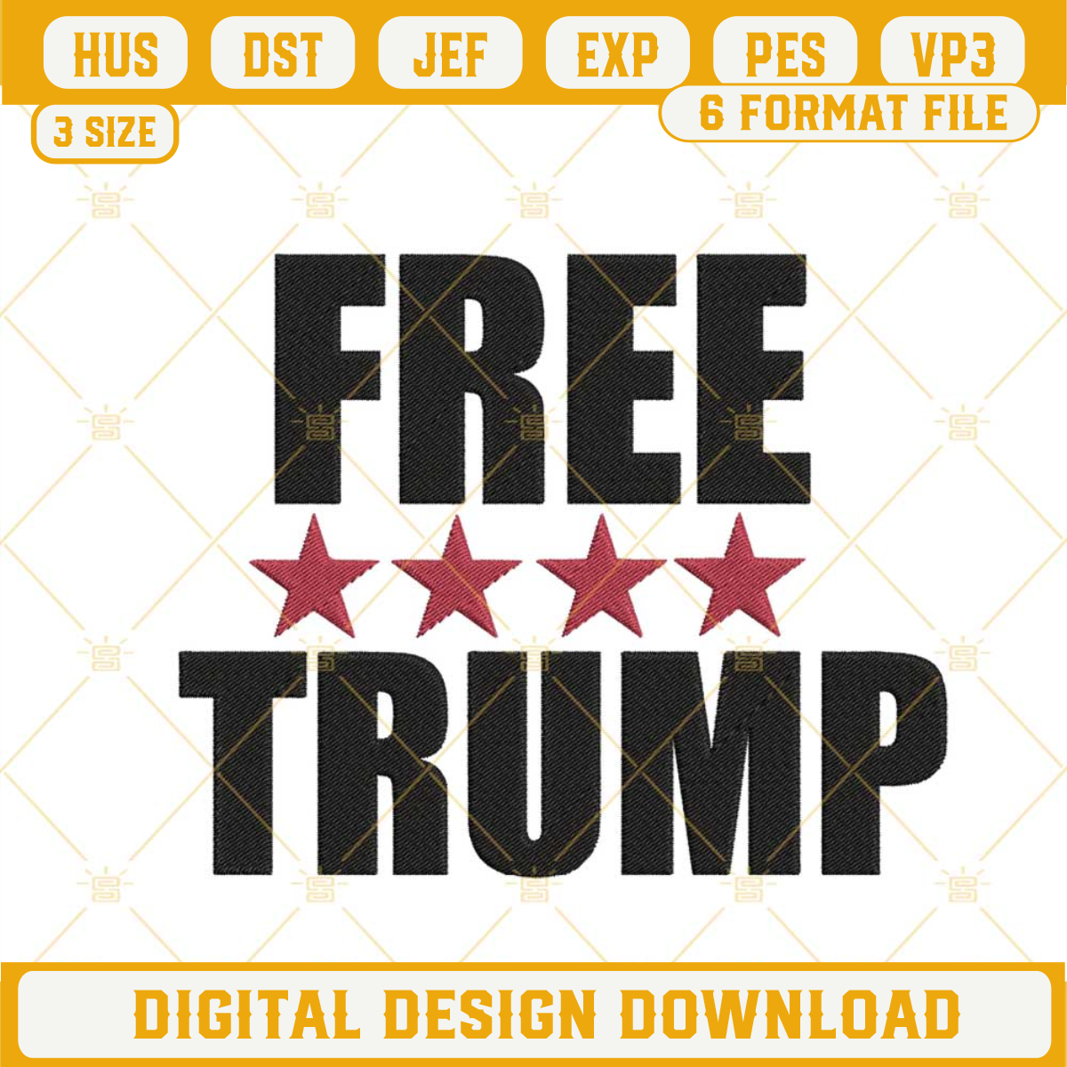 Free Trump Embroidery Design, Donald Trump 2024 Embroidery F | Inspire ...