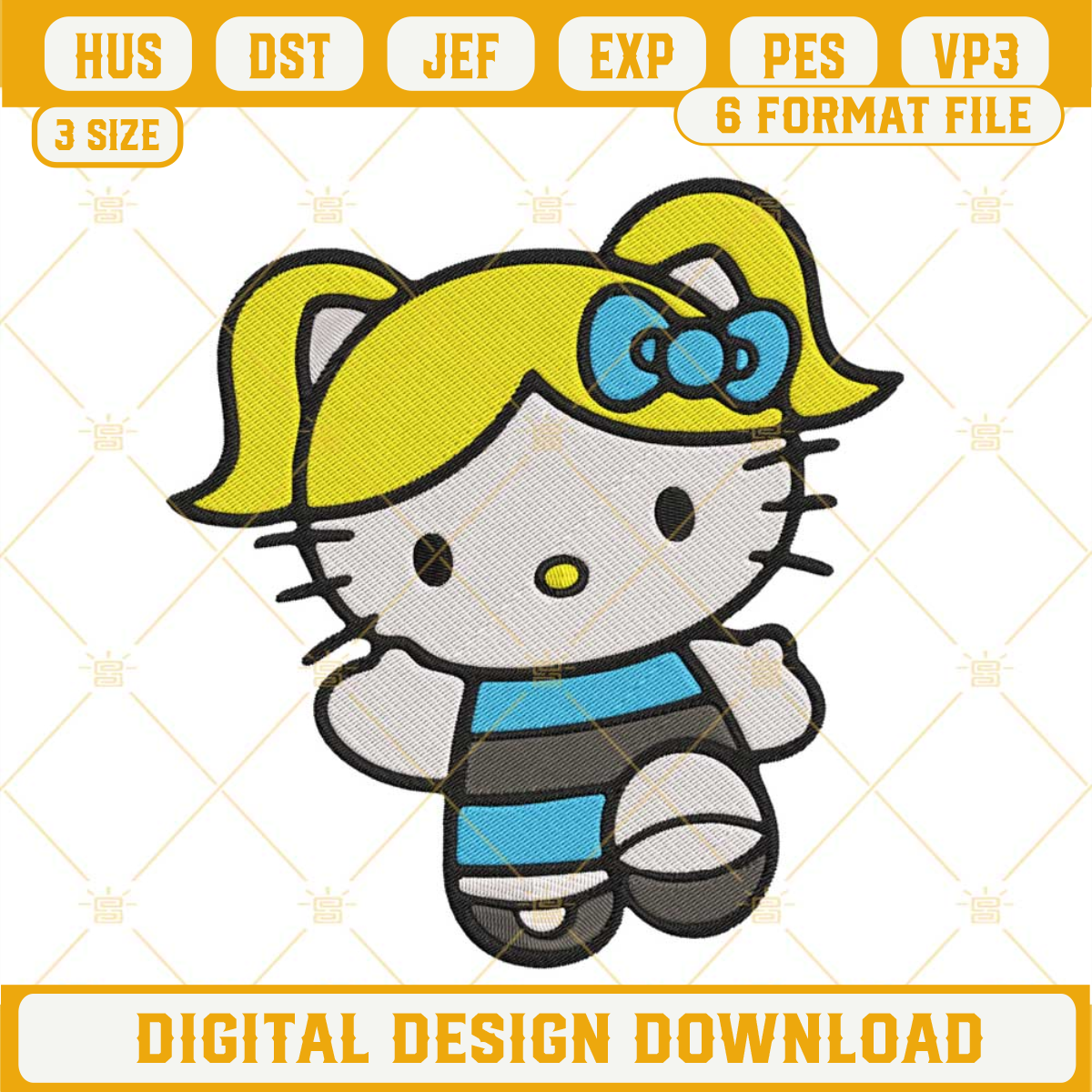 Hello Kitty Bubbles The Powerpuff Girl Machine Embroidery De | Inspire ...