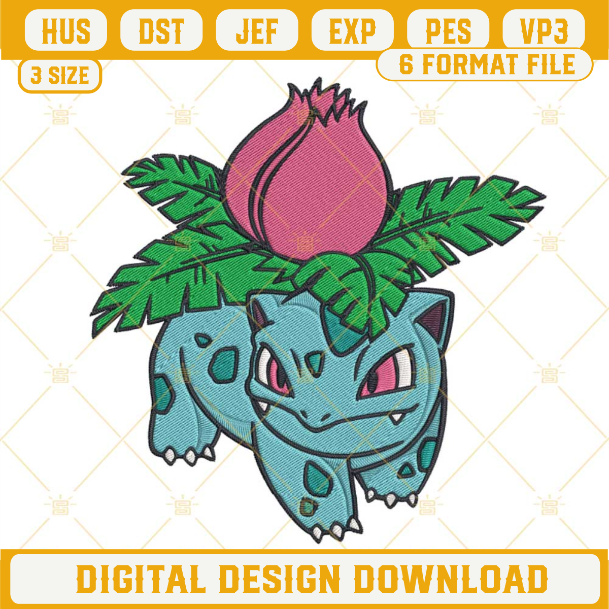 Ivysaur Pokemon Machine Embroidery Designs | Inspire Uplift
