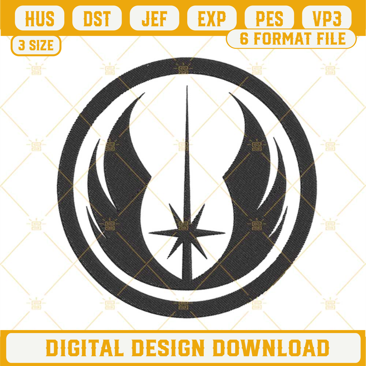 Jedi Order Symbol Embroidery Designs, Star Wars Embroidery F | Inspire ...