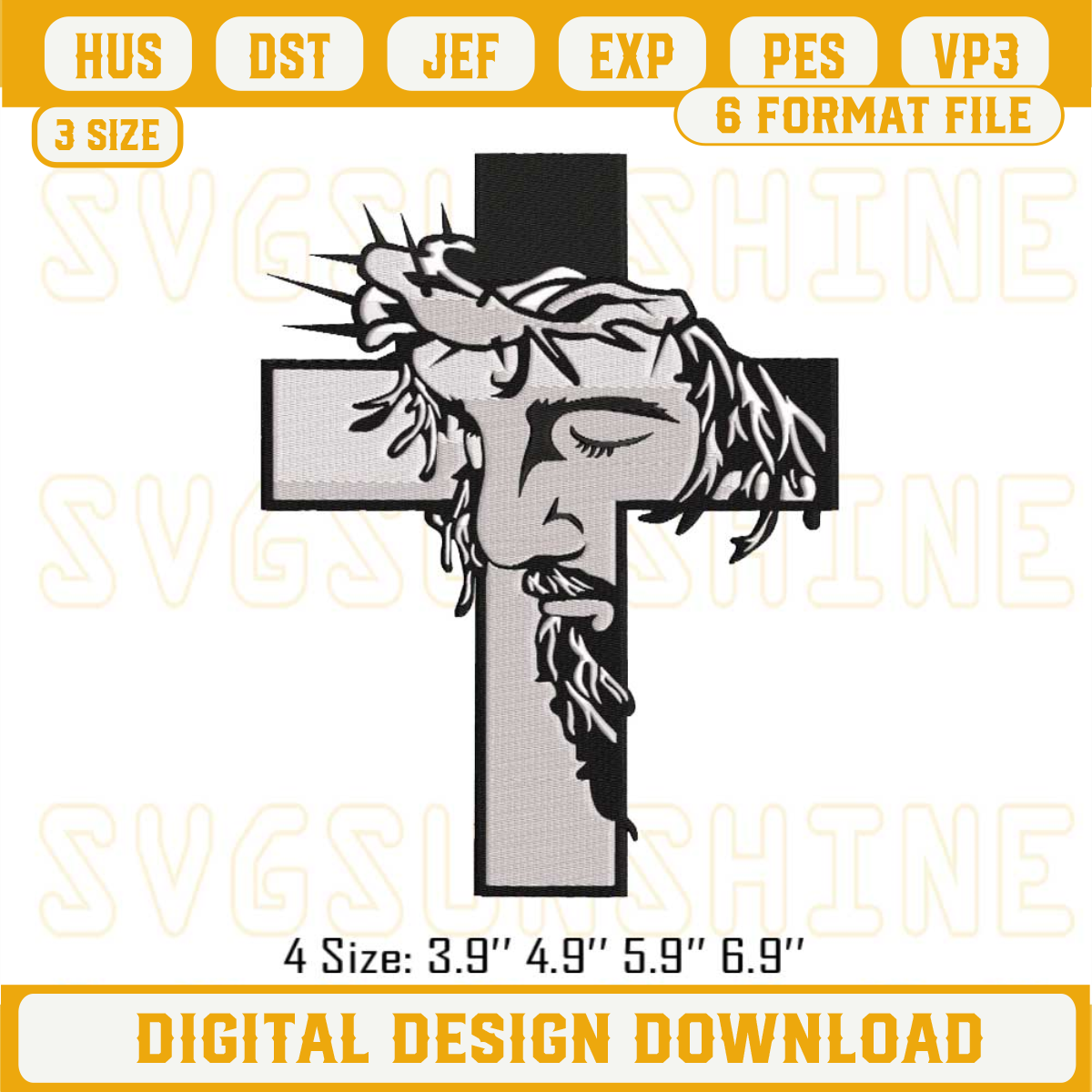 Jesus On The Cross Embroidery Files, Jesus Embroidery Design - Inspire ...