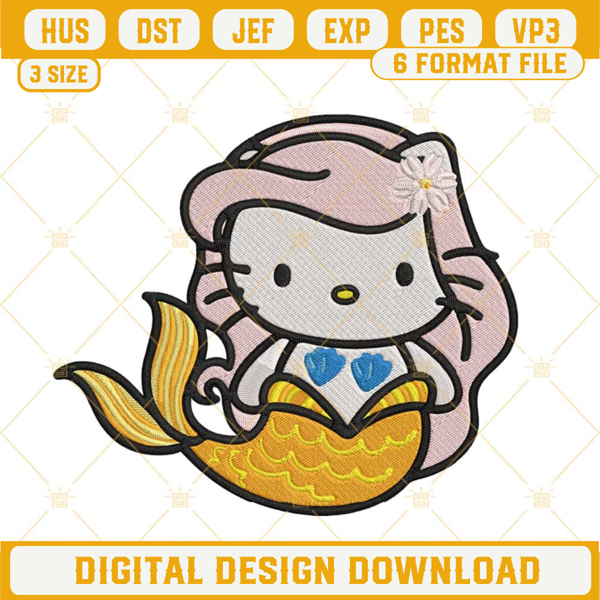Karol G Mermaid Embroidery Pattern Design, Sirenita Manana S | Inspire ...