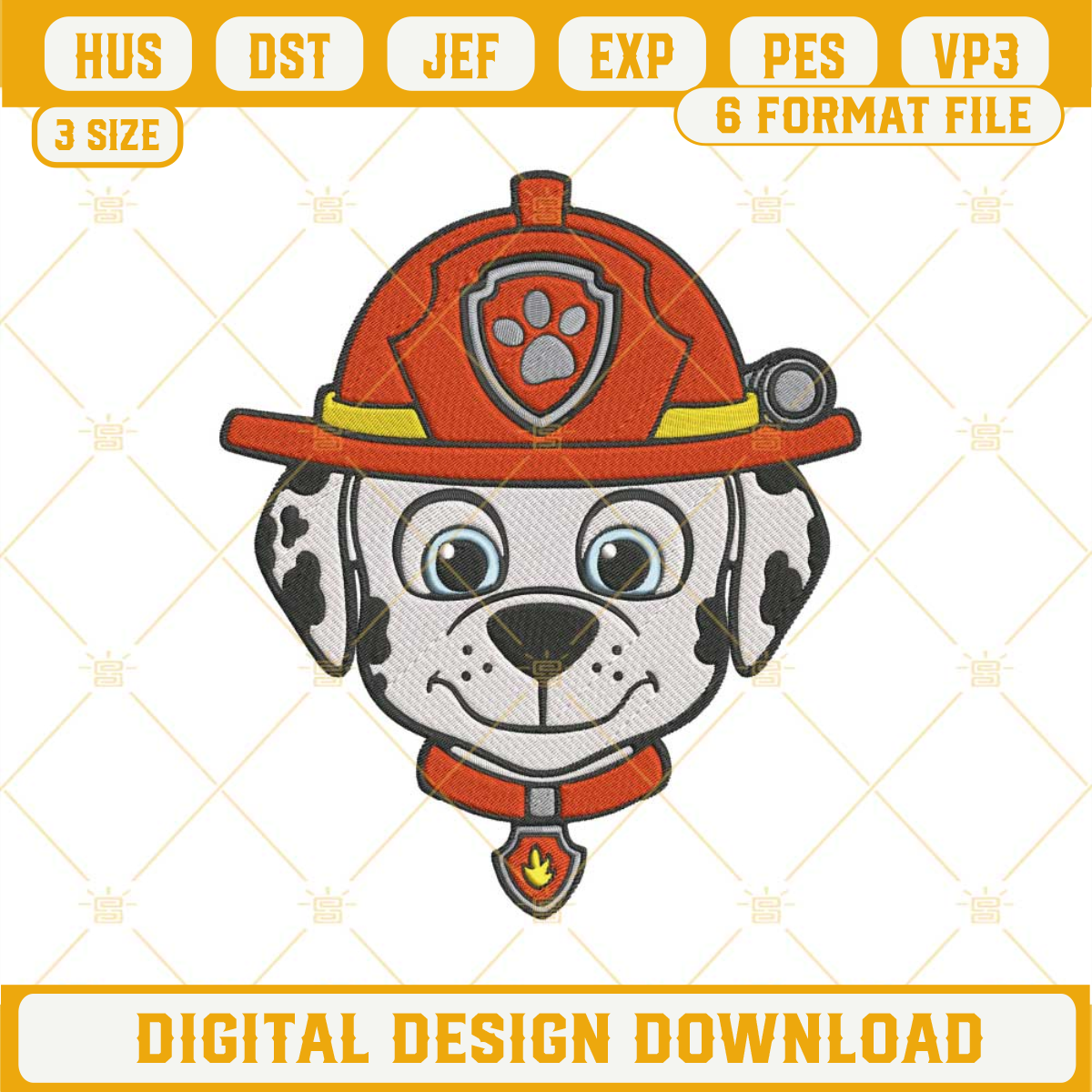Marshall Paw Patrol Machine Embroidery Design File | Inspire Uplift