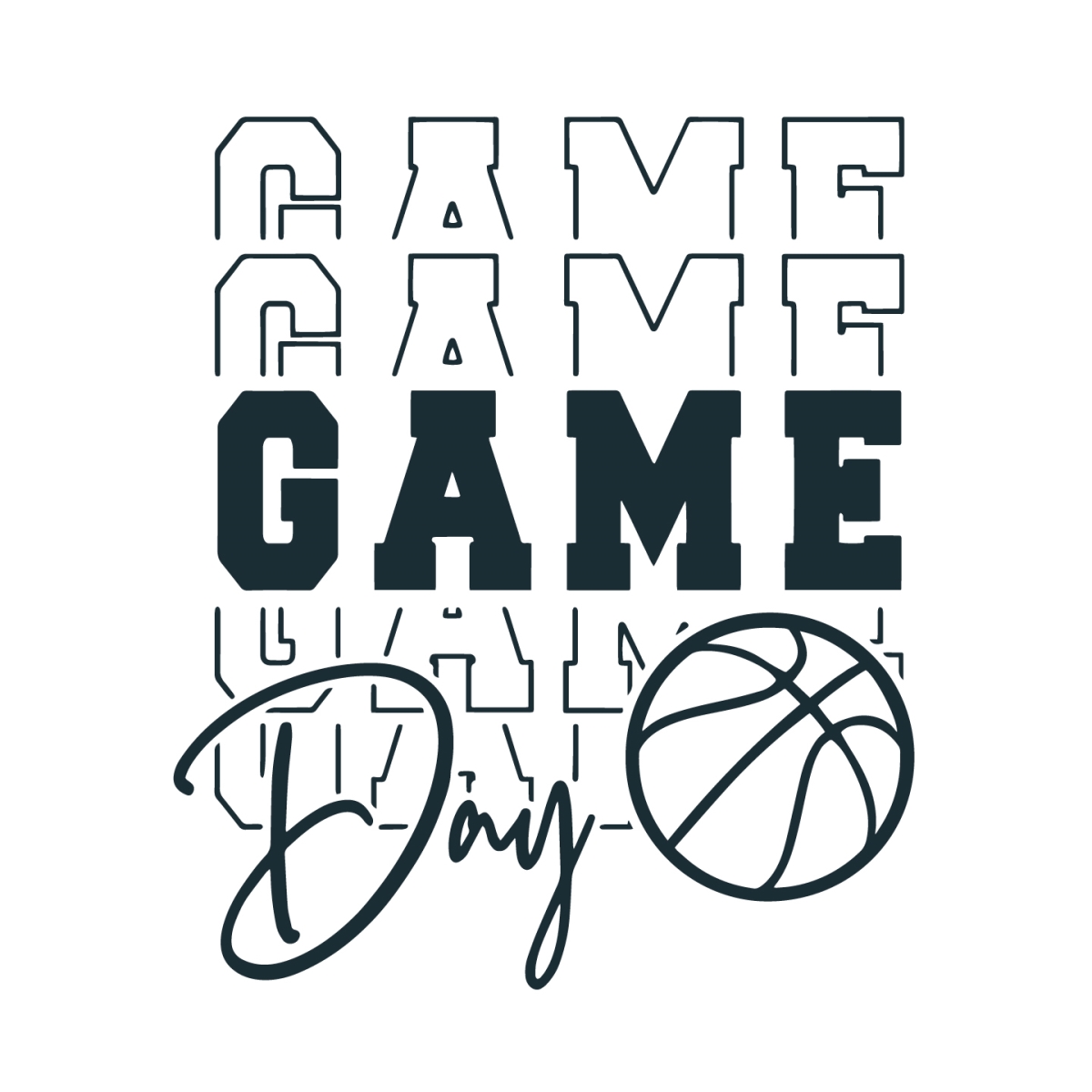 Game Day Basketball Svg, Sport Svg, Basketball Shirt Svg | Inspire Uplift