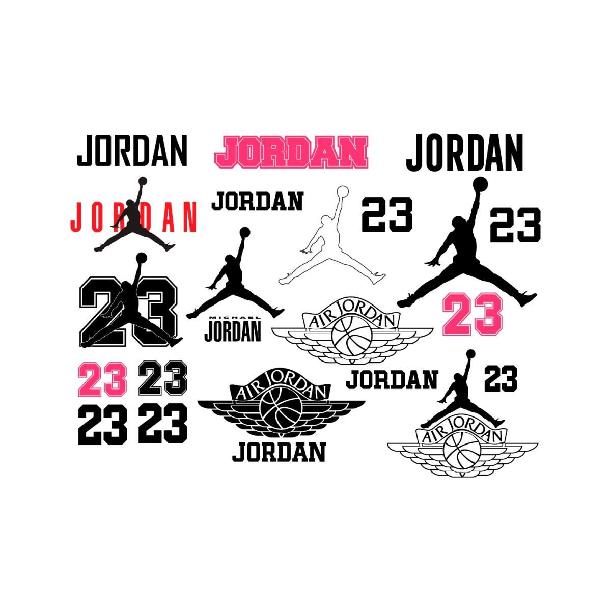 Jordan Logos Svg Bundle, Trending Svg, Jordan Svg, Jordan 23 - Inspire ...