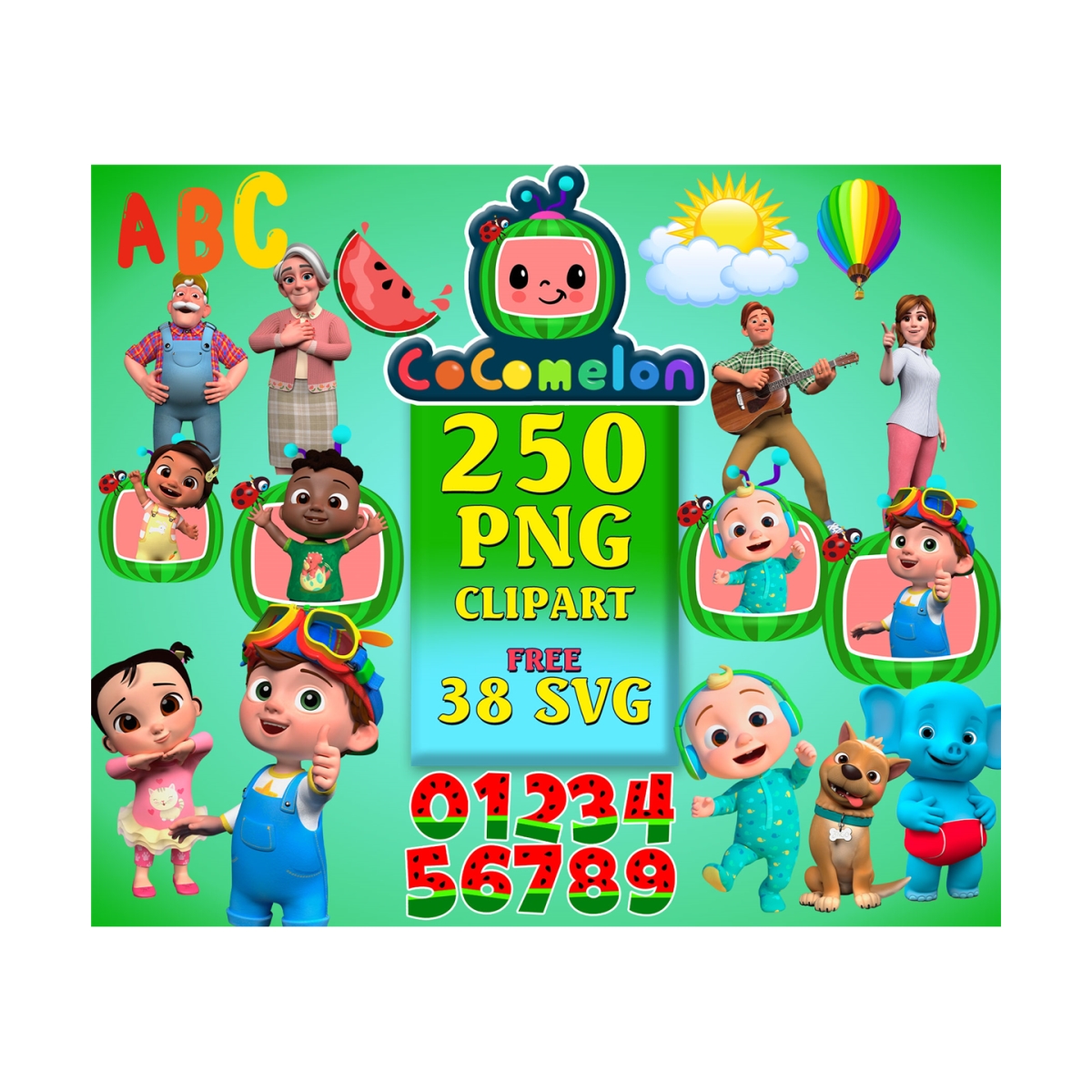 250 Cocomelon Clipart Bundle, Cocomelon Png Bundle, Cocomelo | Inspire ...