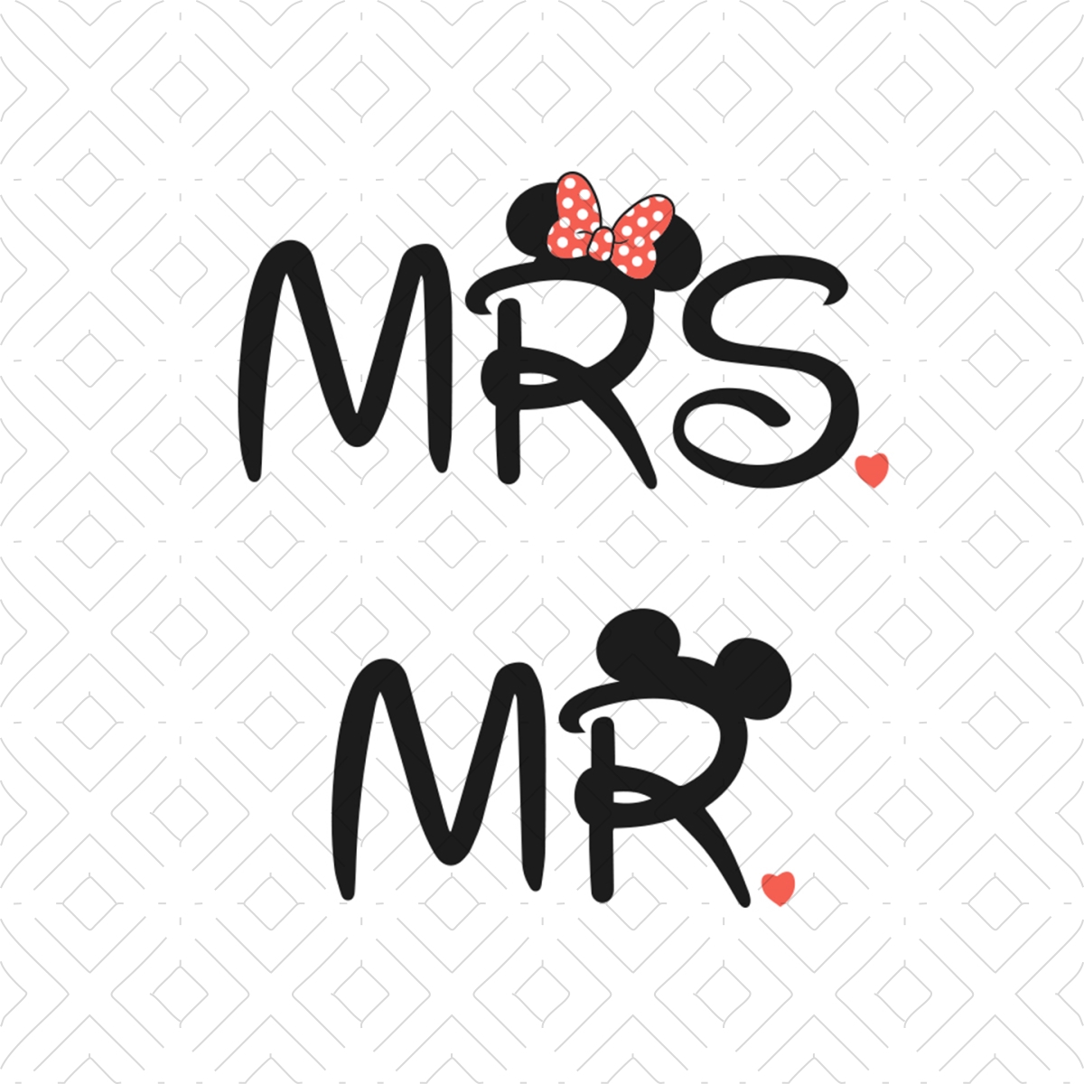 Disney Mrs and Mr Svg, Disney Svg, Mickey Svg, Minnie Svg, M - Inspire ...