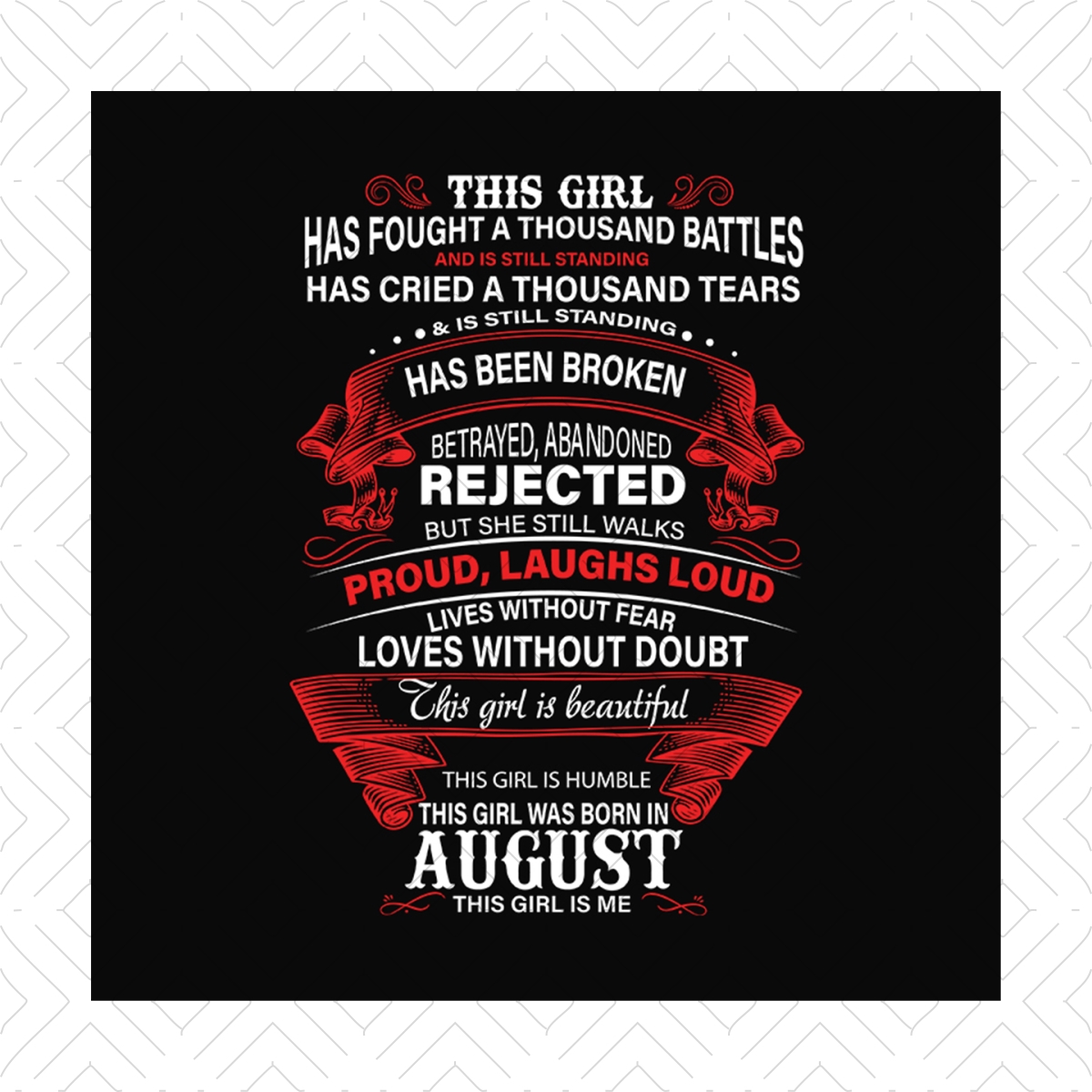 Birthday This Girl Was Born In August Svg | Inspire Uplift
