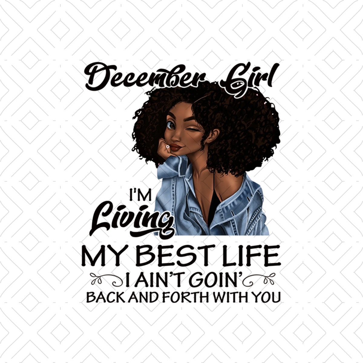 December girl Im living my best life png, birthday png, birt | Inspire ...
