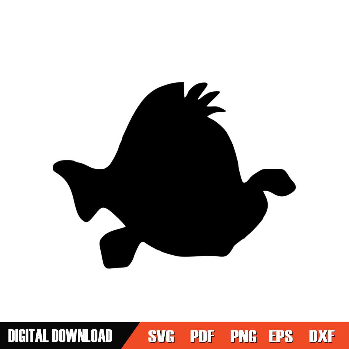 Flounder Fish The Little Mermaid Cartoon Character Silhouett | Inspire ...