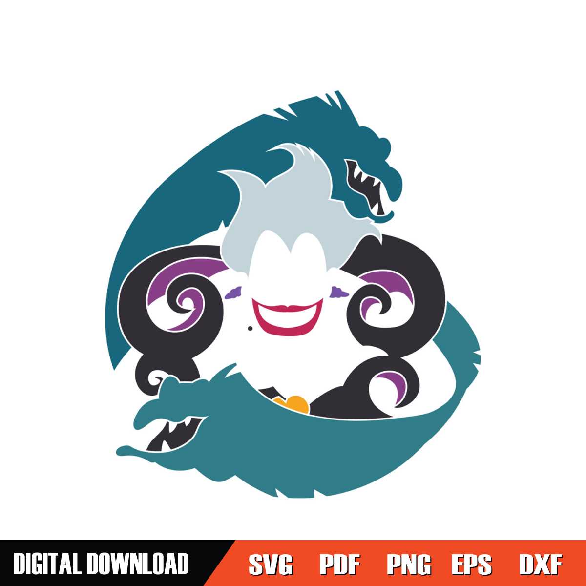 Disney Sea Witch Ursula The Little Mermaid Vector SVG | Inspire Uplift