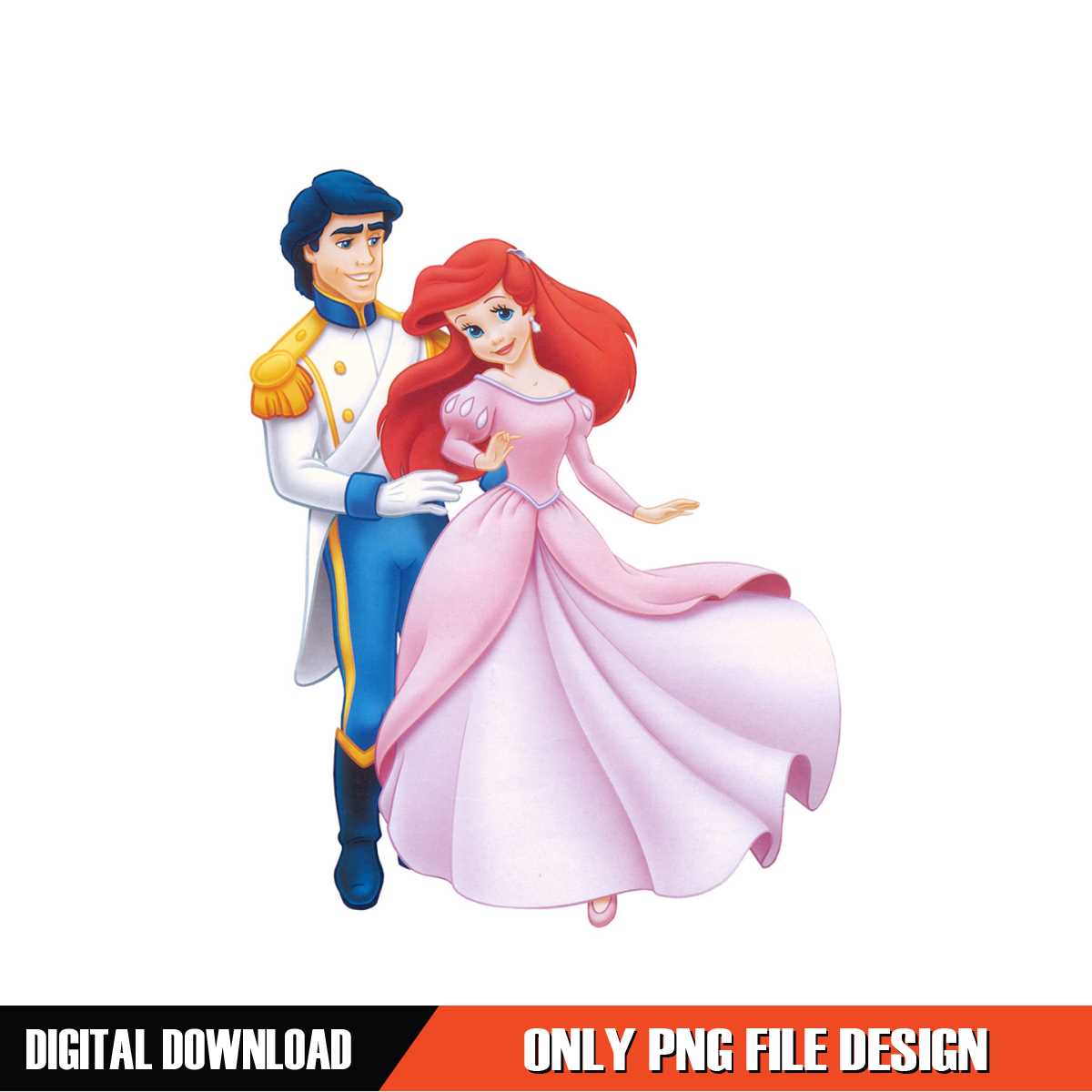 Disney Prince Eric and Princess Ariel The Little Mermaid PNG | Inspire ...