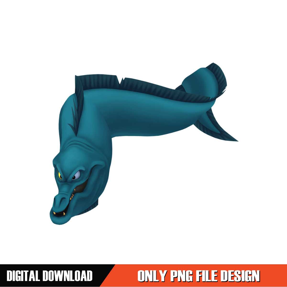 Little Mermaid Villain Eel Flotsam PNG Vector Clipart | Inspire Uplift