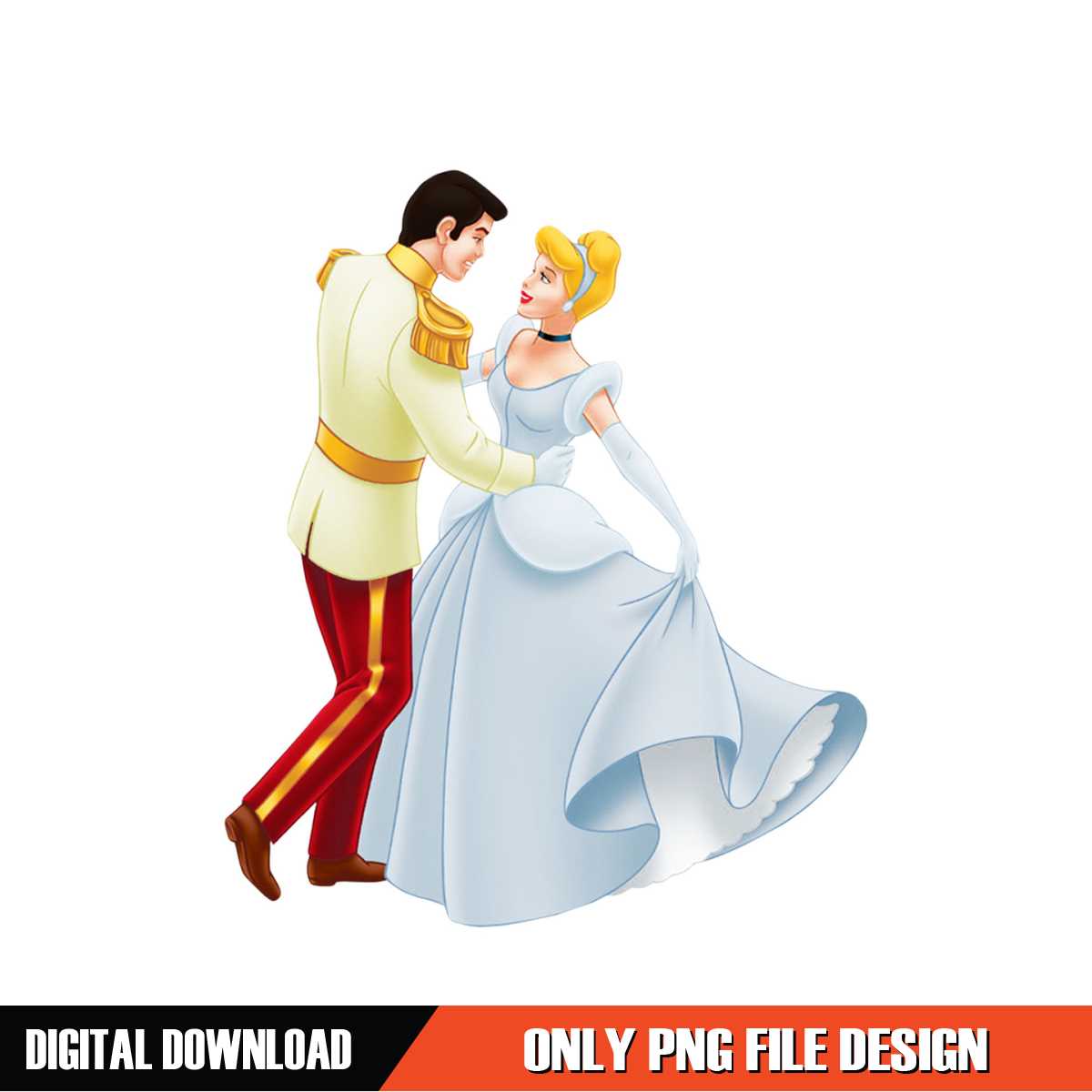 Cinderella And Prince Charming Dancing Disney PNG | Inspire Uplift