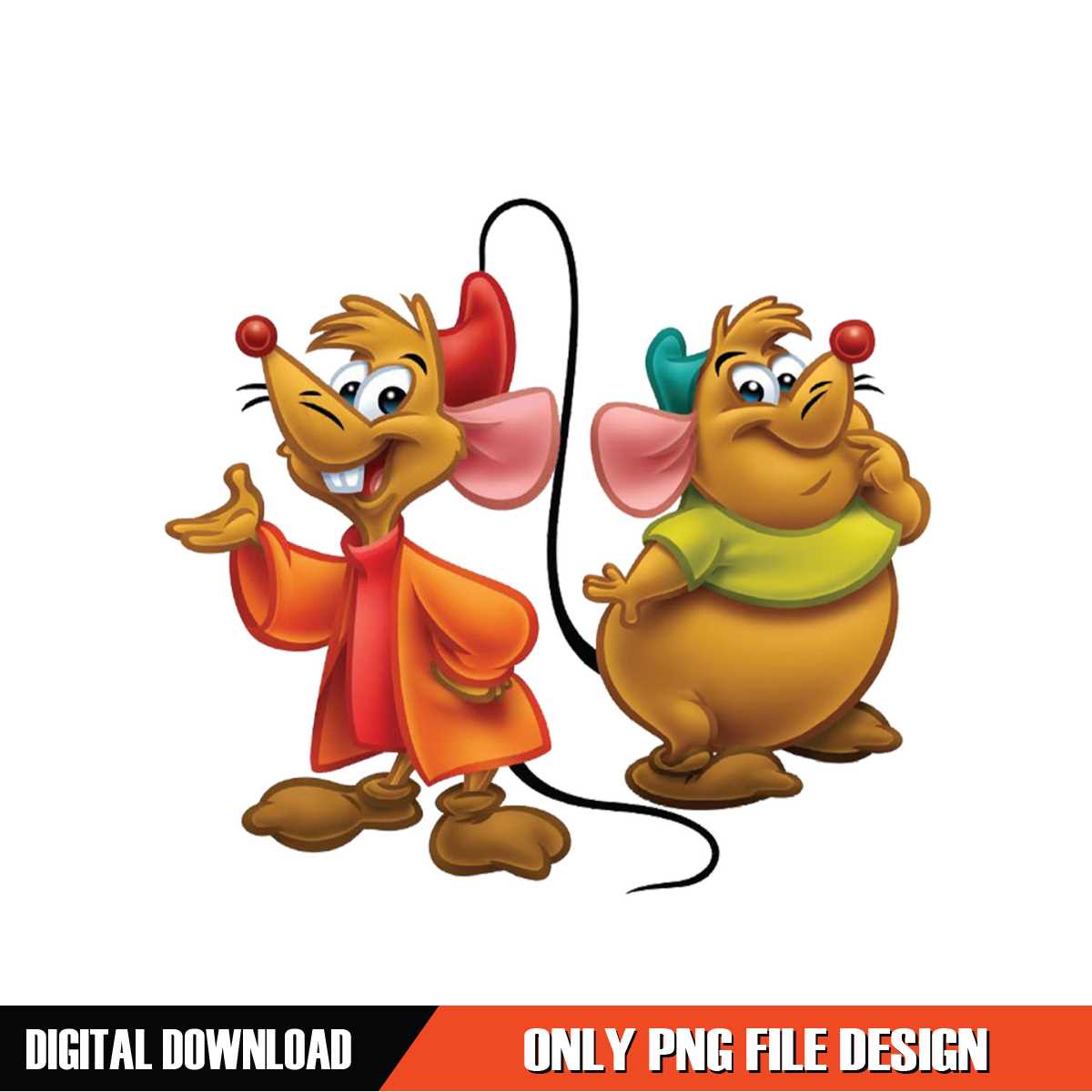Jaq and Gus Gus Disney Mice Cinderella Character PNG | Inspire Uplift