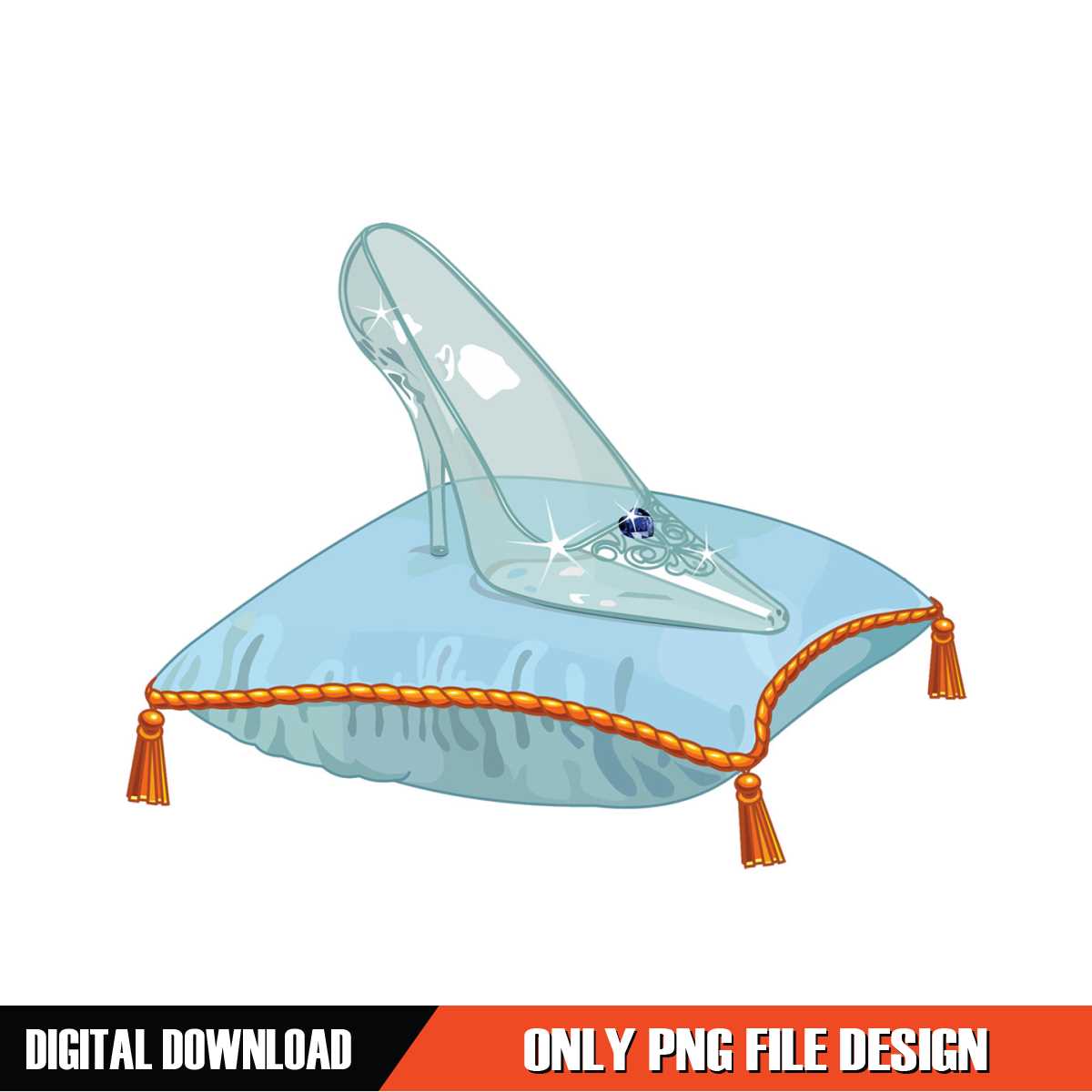 Disney Cinderella Fantasy Glass Slipper Clipart PNG | Inspire Uplift