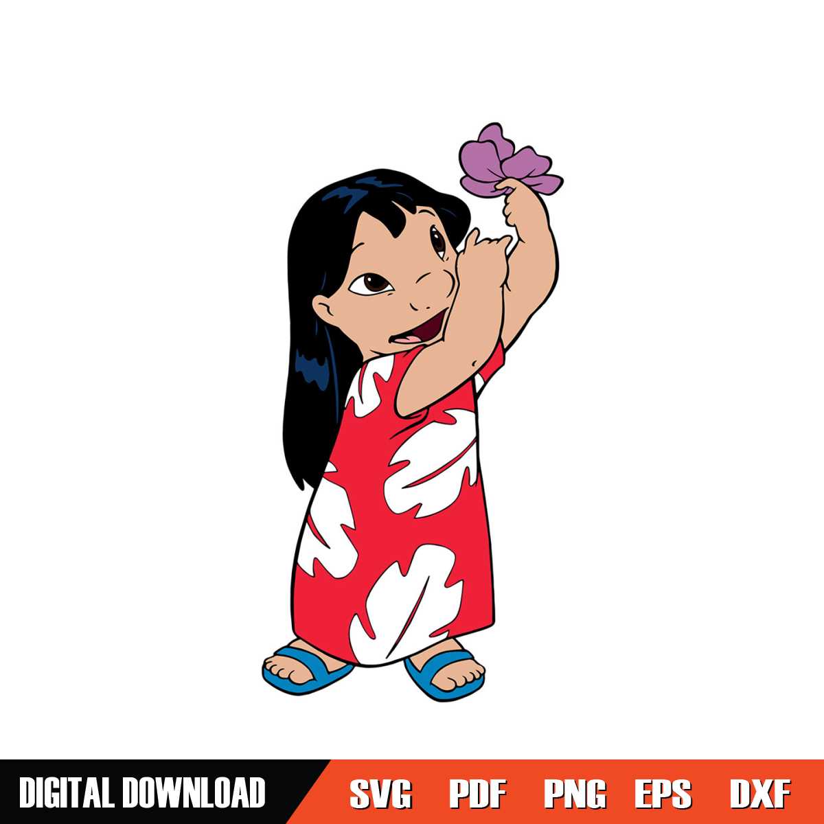 Disney Hawaiian Girl Lilo Pelekai Clipart SVG | Inspire Uplift