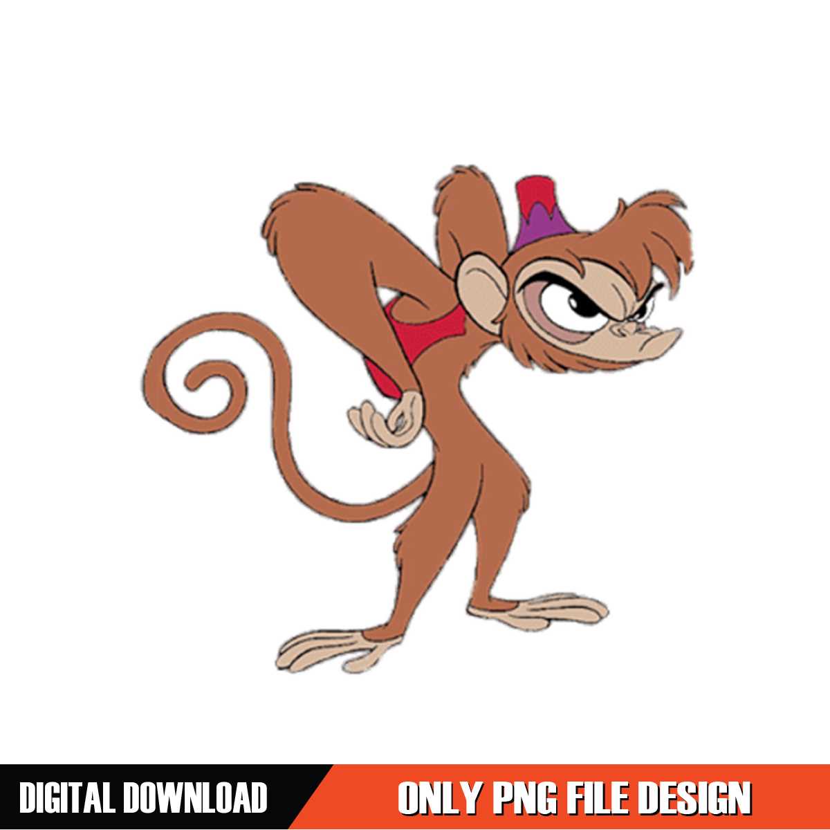 Disappointed Abu Disney Aladdin Pets Monkey PNG | Inspire Uplift