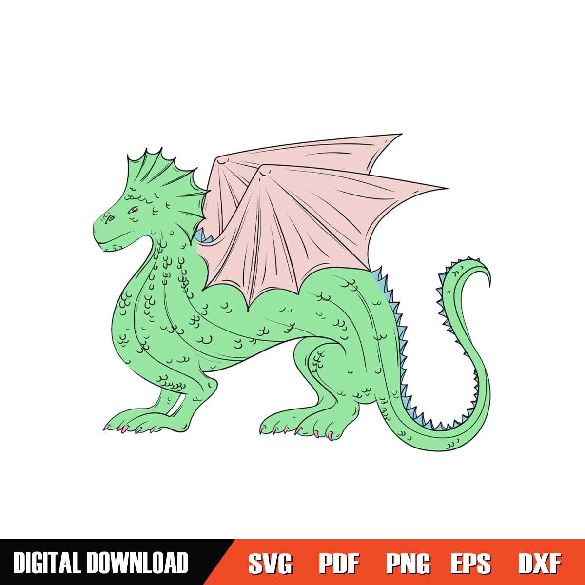 Disney Cinderella Green Dragon SVG Vector | Inspire Uplift
