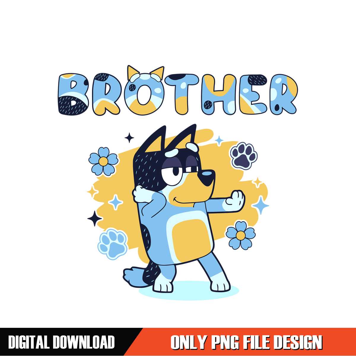 Bandit Heeler Brother Bluey PNG | Inspire Uplift