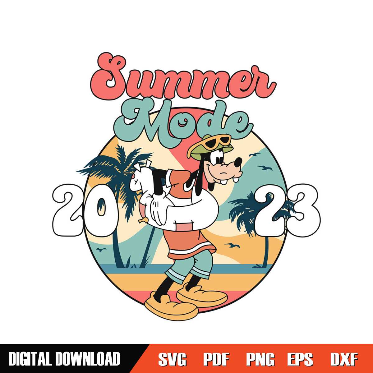 Disney Goofy Dog Summer Vacation Mode SVG | Inspire Uplift