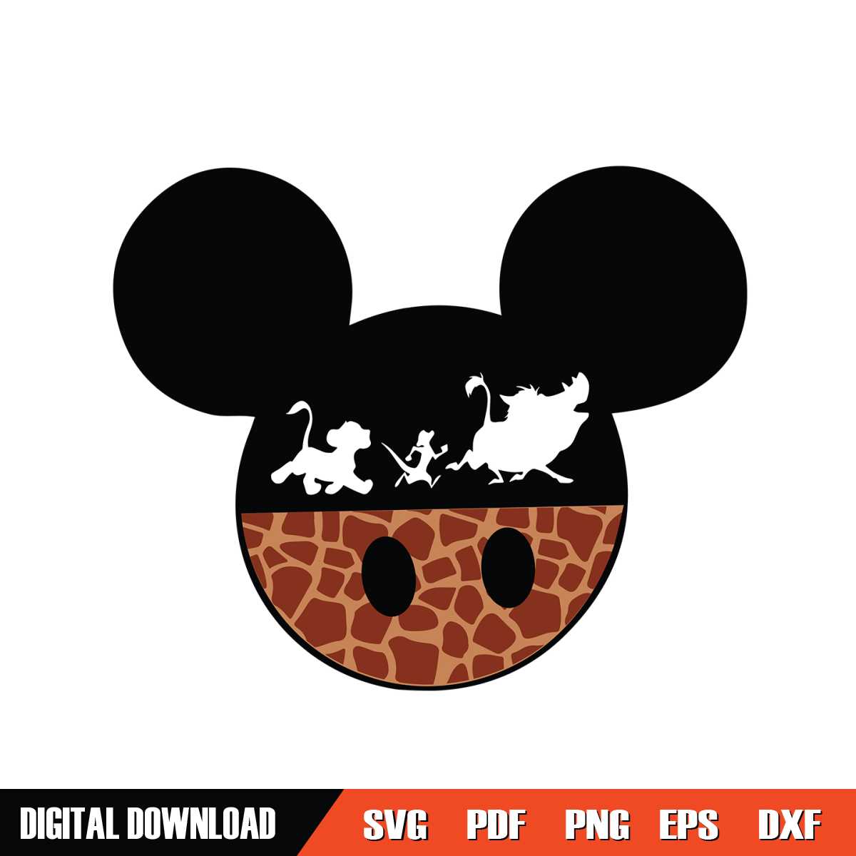 Mickey Mouse Giraffe Animal Kingdom Svg | Inspire Uplift