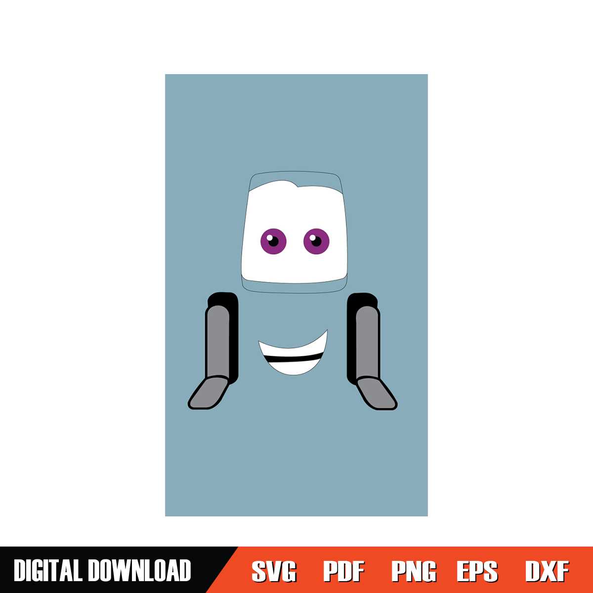 Diseny Pixar Cars Guido Face Poster SVG | Inspire Uplift