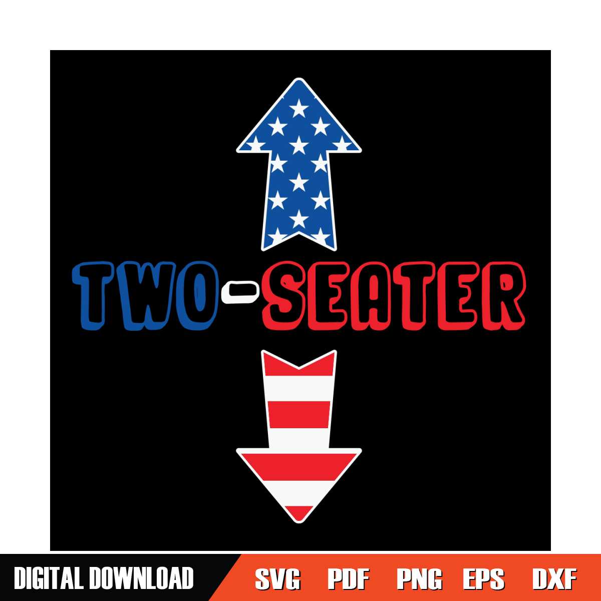 Two Seater Arrow 4th Of July Day SVG | Inspire Uplift